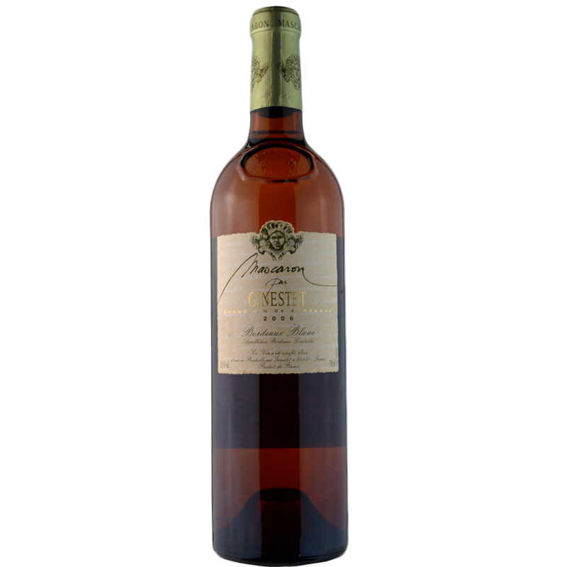 吉娜斯至樽波尔多法定产区白葡萄酒(Mascaron Par Ginestet Bordeaux Blanc AOC)_波尔多法定产区 ...